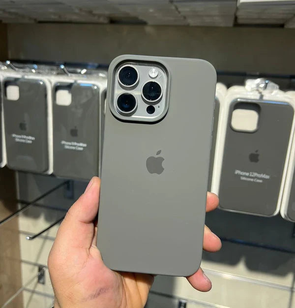 Apple Official Silicone Case Titanium Grey – Casemart.pk