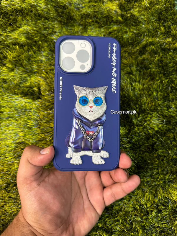 Original nimmy case in genuine leather real metal chain iphone 15 pro ...